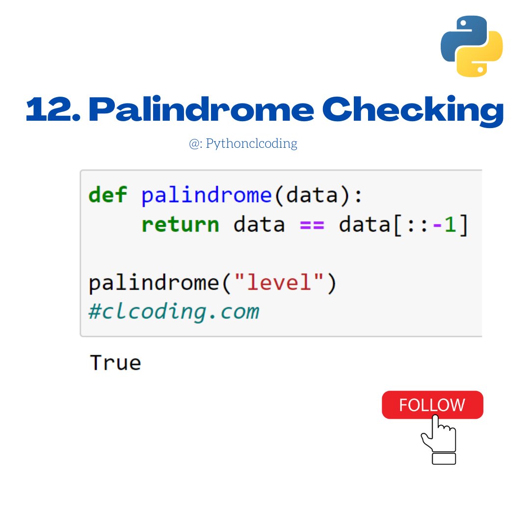 15 Useful Snippets to Code like a Pro in Python Thread 🧵: - Thread from Python Coding @clcoding ...