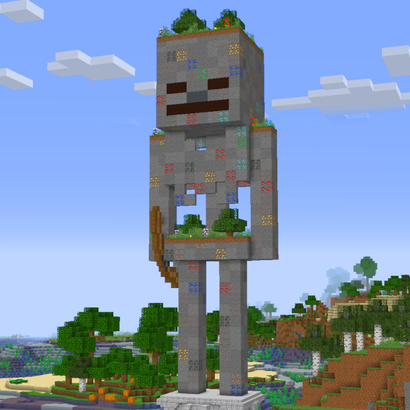 Minecraft Skeleton Statue