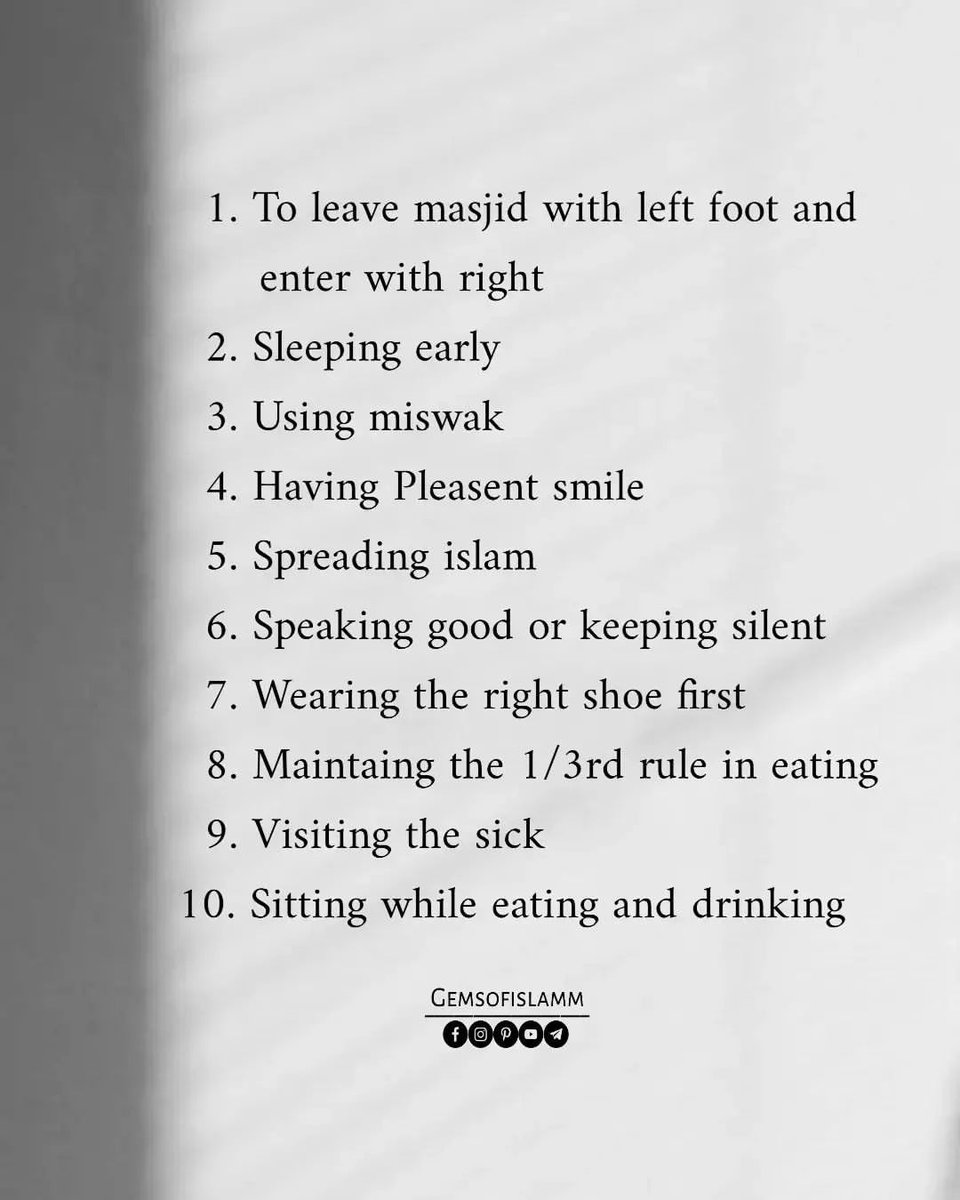 Fifty Sunnahs You Should Revive... THREAD - Thread from Idris @7signxx ...