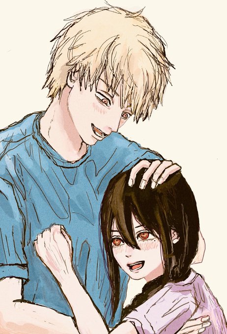 「denji (chainsaw man) open mouth」Fan Art(Latest)｜2pages