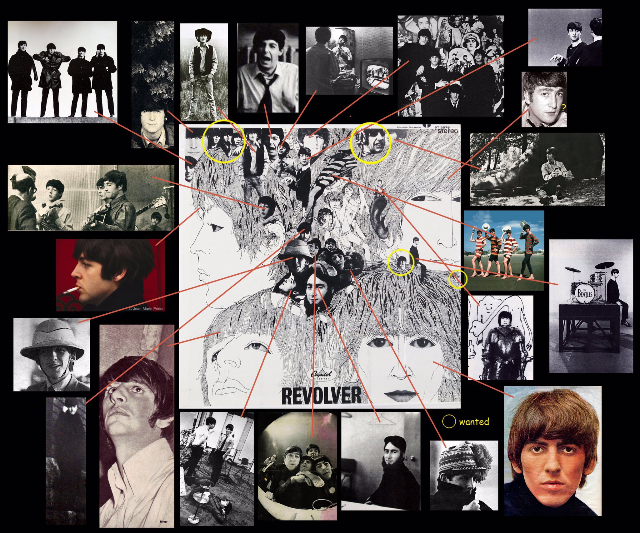 The Beatles Album Covers Collage
