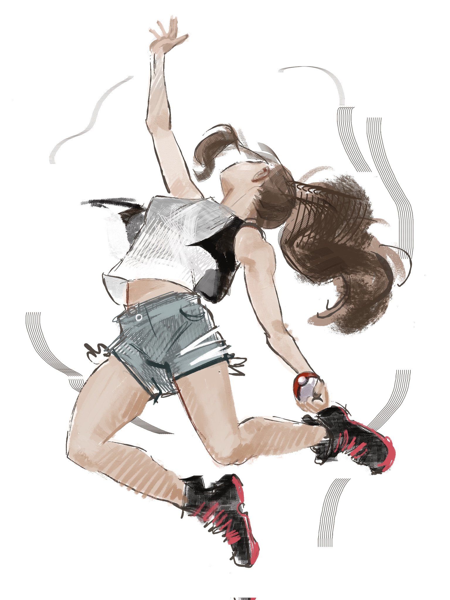 Girl Dancing Tumblr Drawing