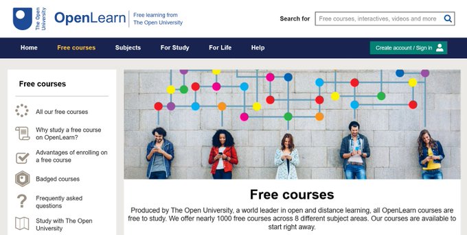 互联网上有超过17亿个网站。 但99％不能提供高水平的教学。 下面是10个学习新技能的免费网站： - Thread from 老白（每日干货 ...