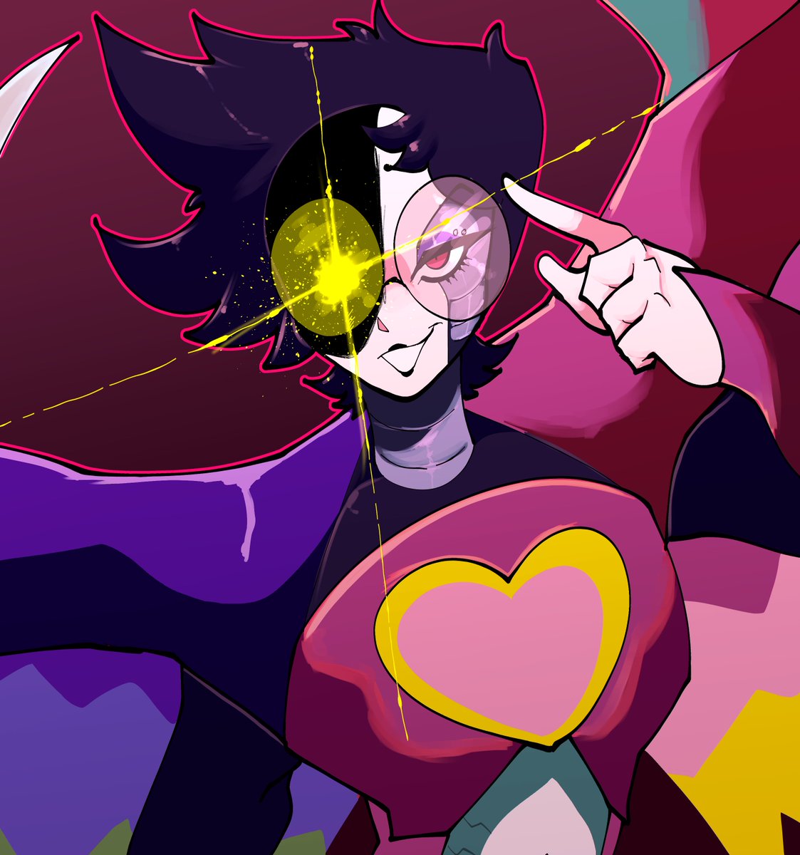 「re edit but with spamton neo colors!!」|Monkie Ladのイラスト