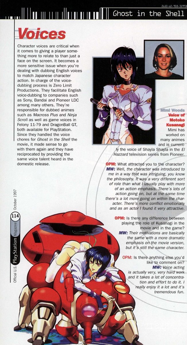 A couple pages from a 1997 PlayStation Magazine article, covering the ...