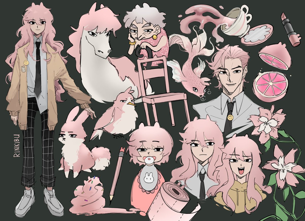 「pink ponk #originalcharacter #oc」|Saraのイラスト