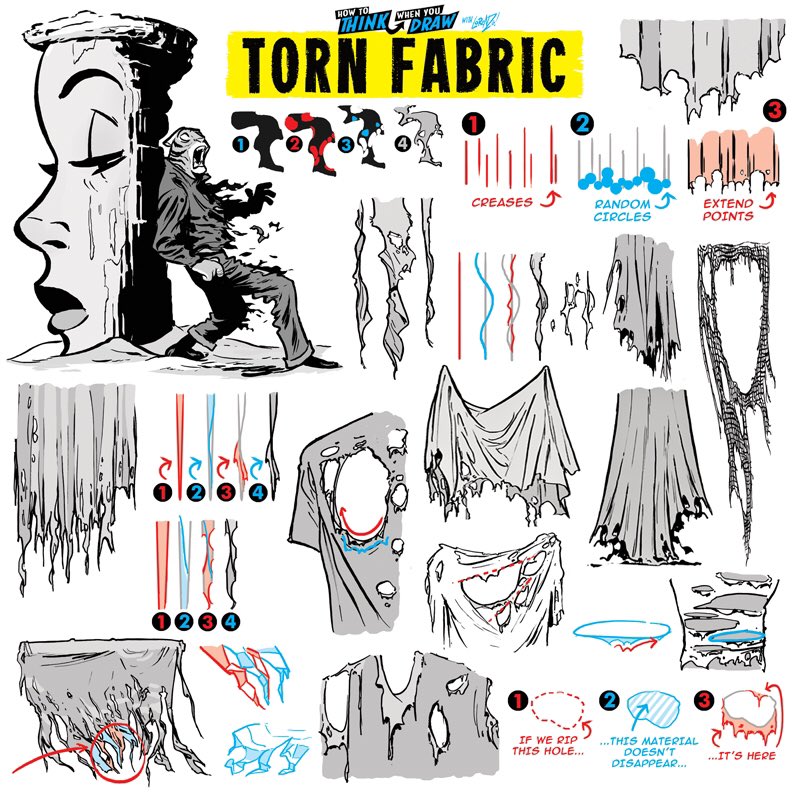 Torn Cloth Drawing