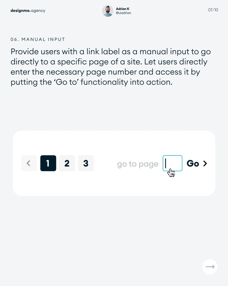 How to design better pagination - Thread from UI Adrian @uiuxadrian - Rattibha