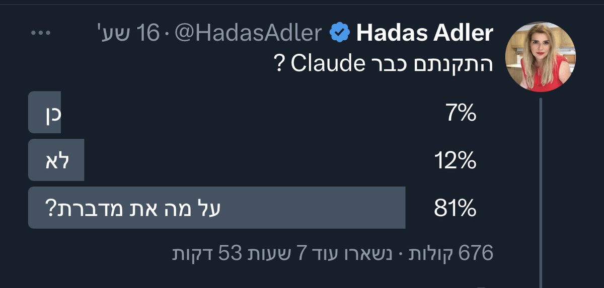 Hadas Adler • הדס אדלר's Threads – Thread Reader App