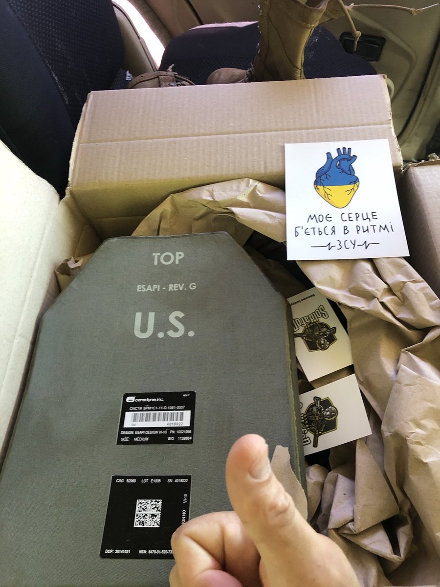 ESAPI ceramic plates delivered to one brave warrior of 47 brigade ...