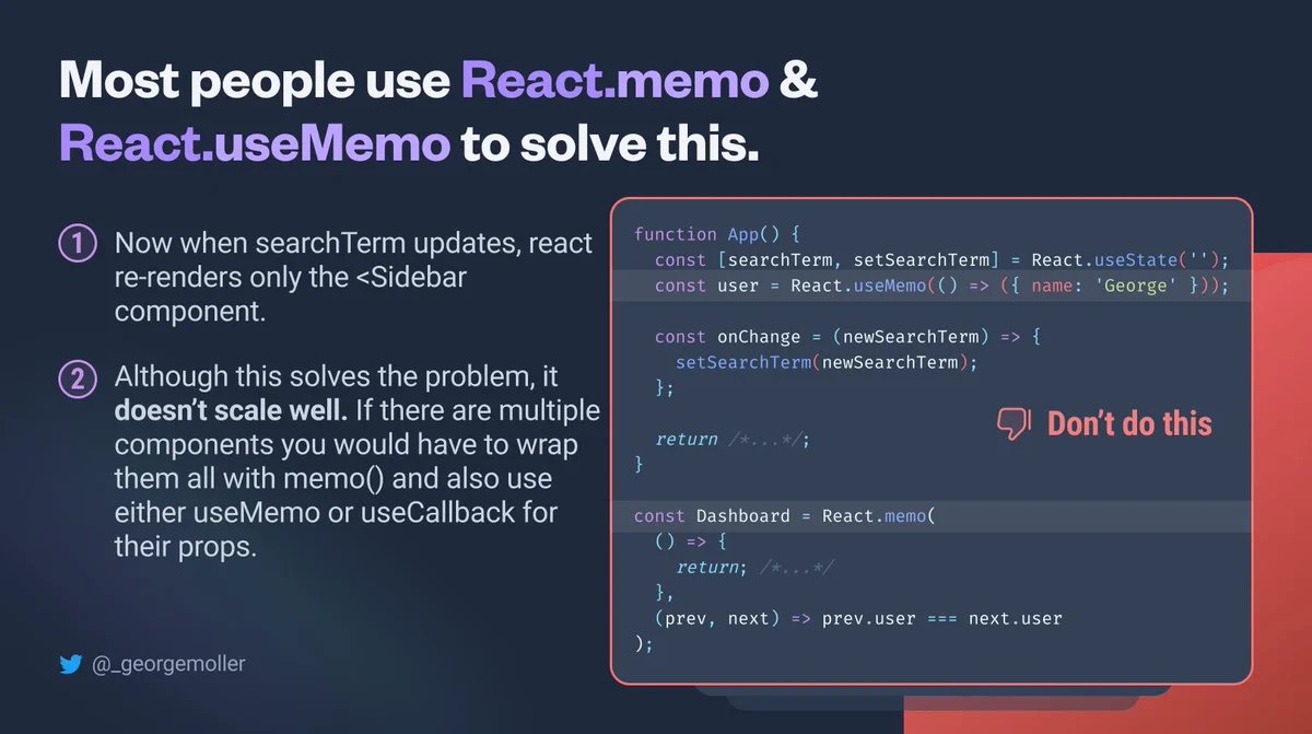 Another mistake I see most people make in React: Using React's built in ...