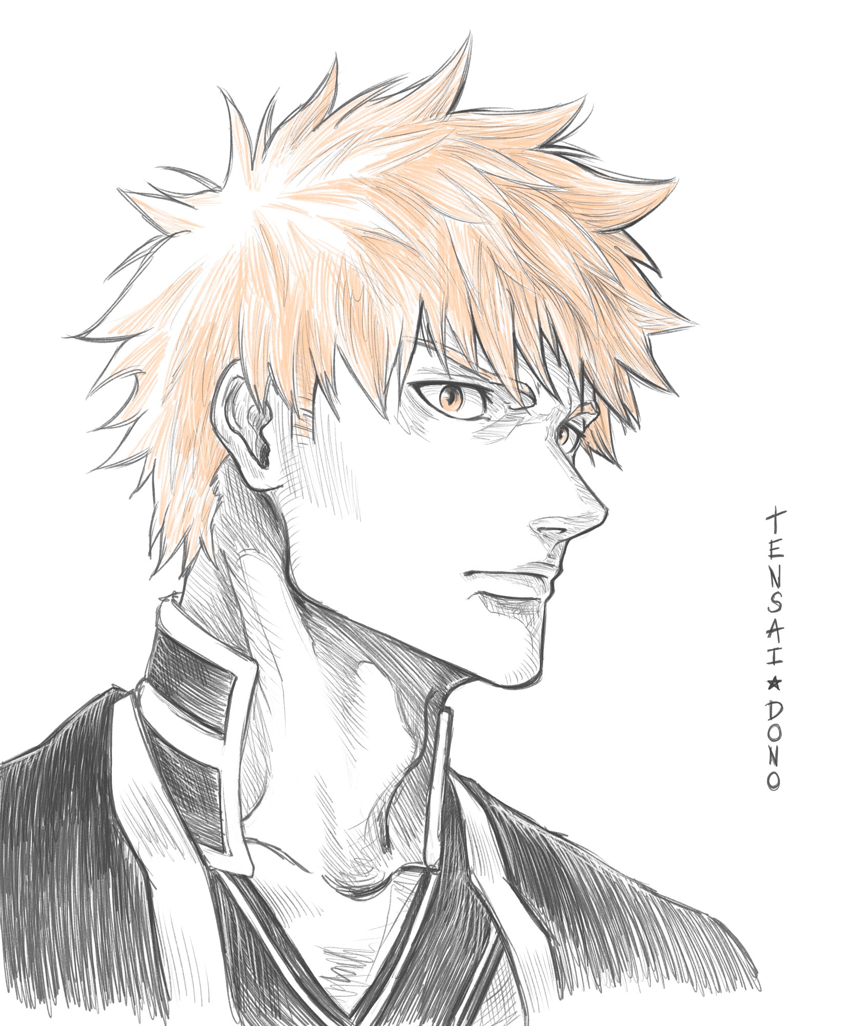 Ichigo Kurosaki Sketch How To Draw Ichigo Kurosaki From Bleach