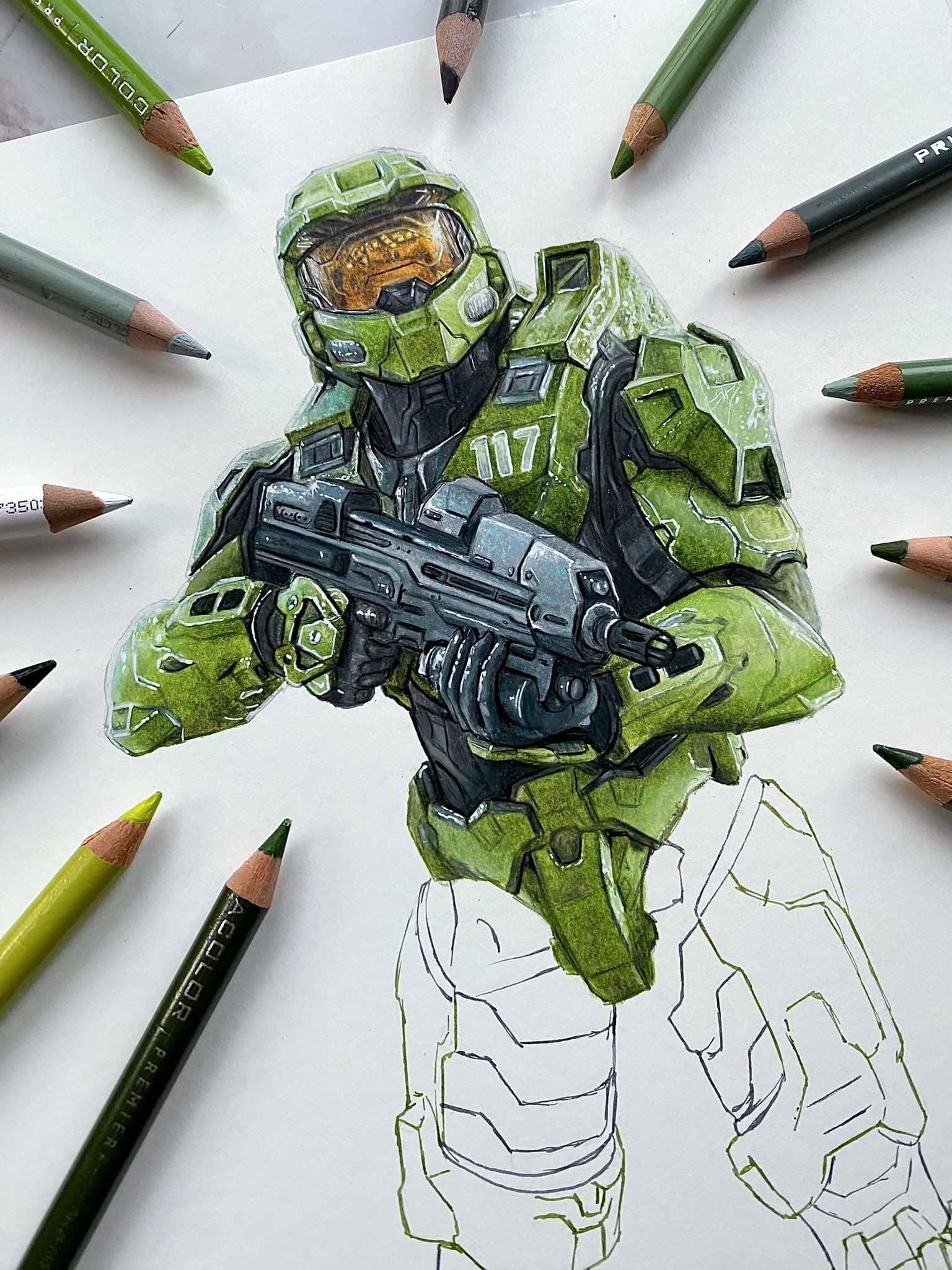 Master Chief Drawing Color