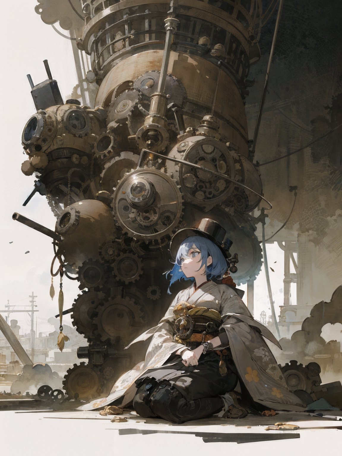 Steampunk Samurai Wallpaper