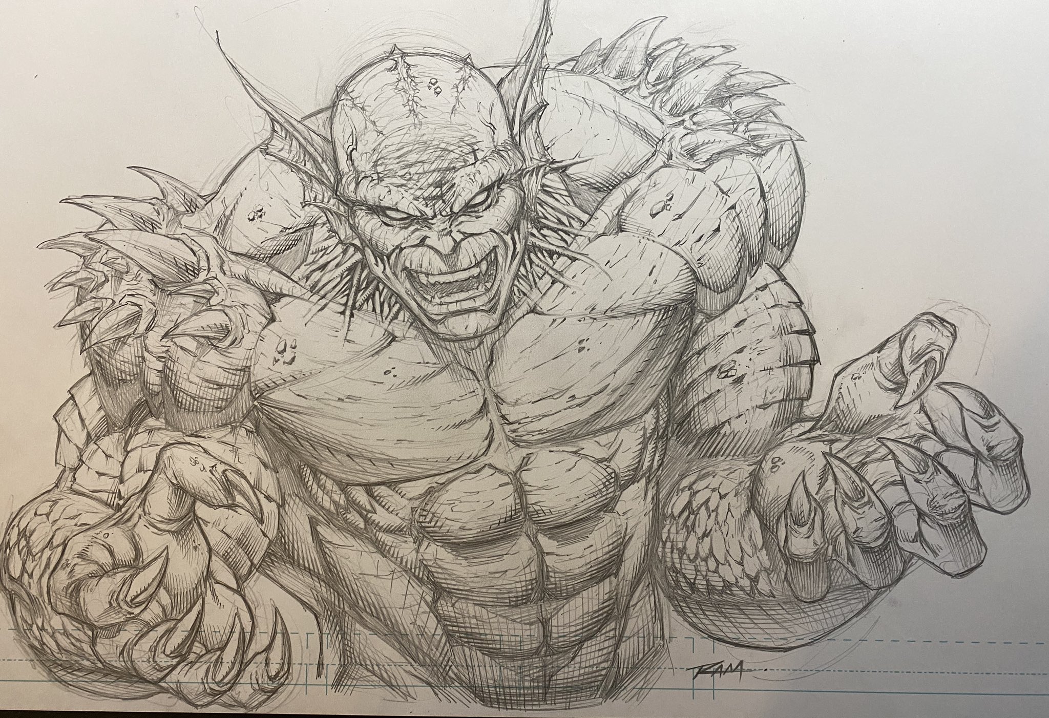 The Incredible Hulk Abomination Drawing