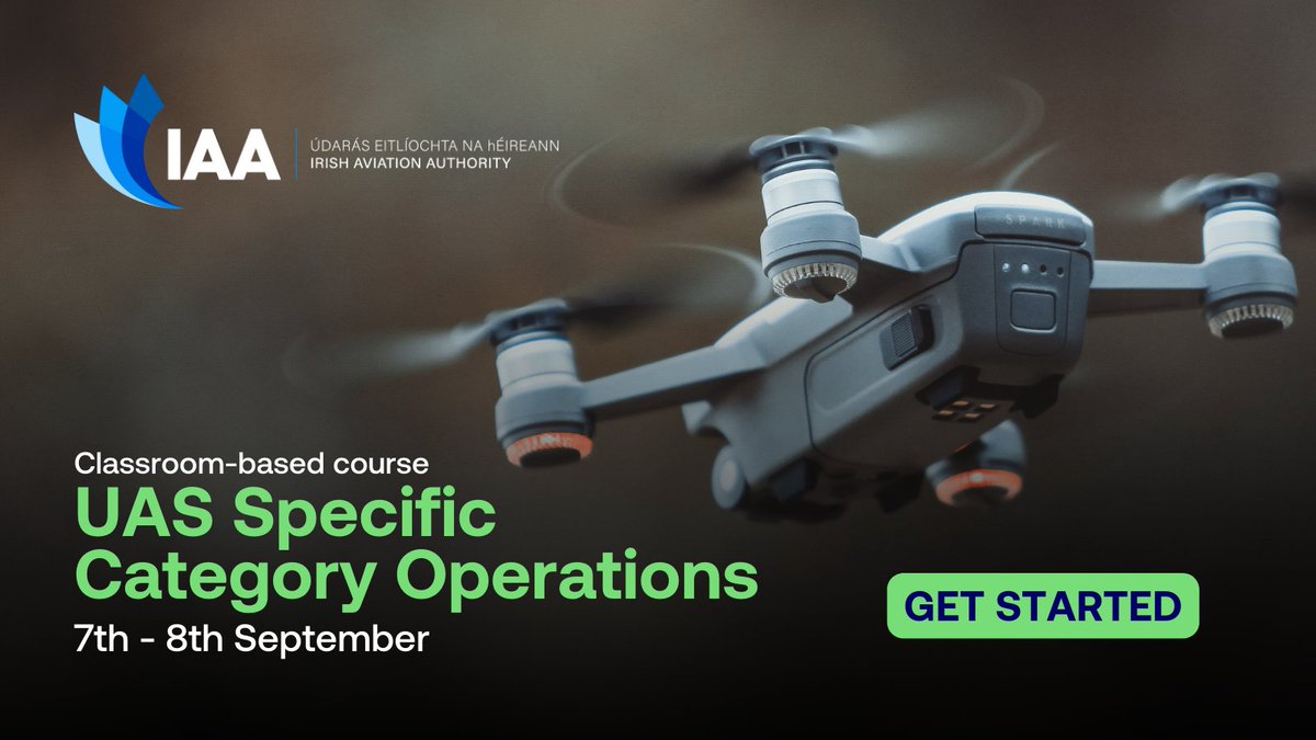 IAA on X Are you a UAS operator Learn to conduct operations in the Specific Category with our world class expert in UAS endagwalsh Join us in a two day course this 7th and