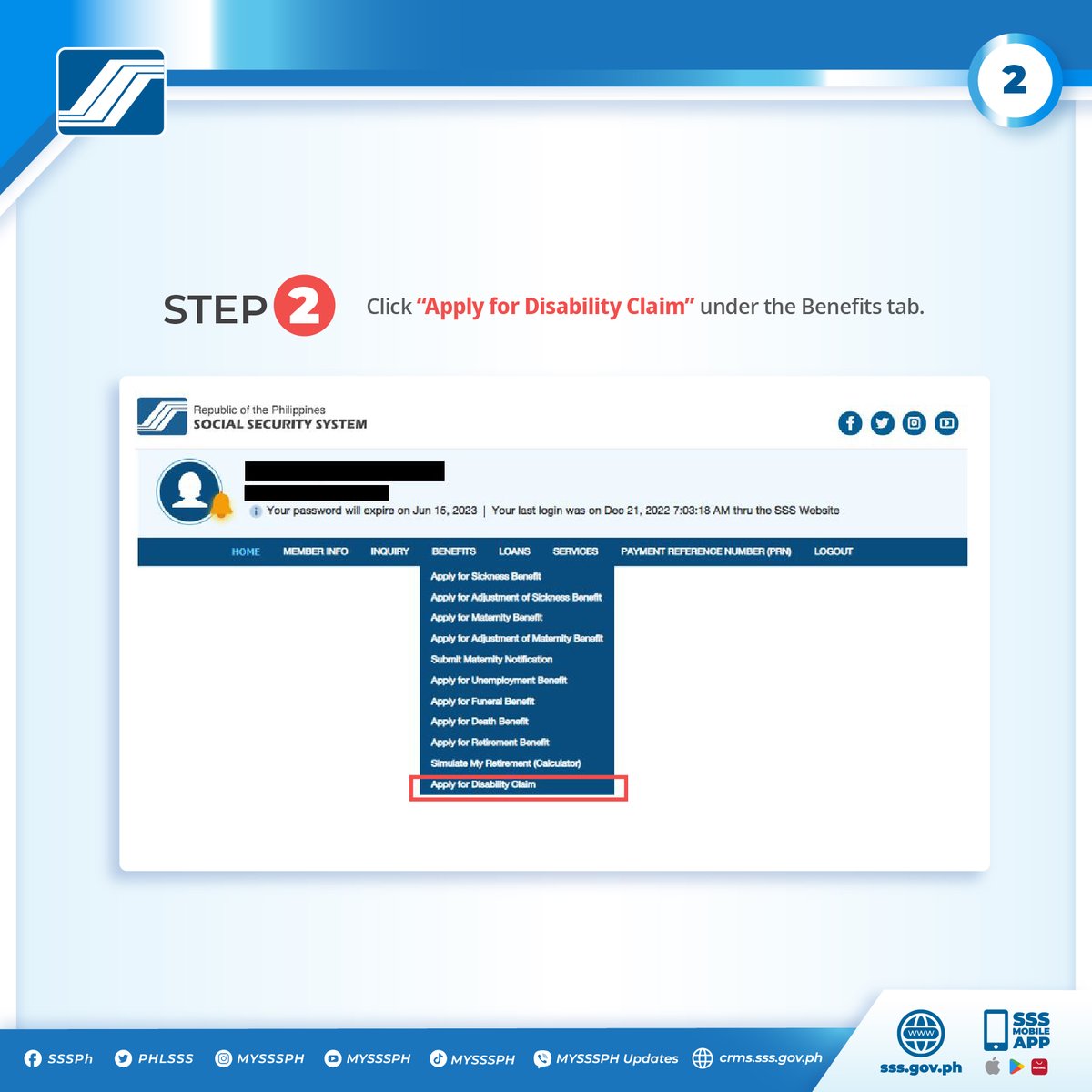1/2 How to file for SSS Disability Claim Application (DCA) via My.SSS ...