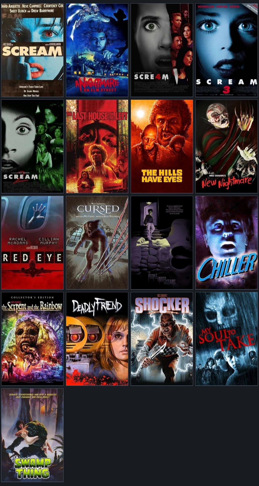 Wes Craven Movies