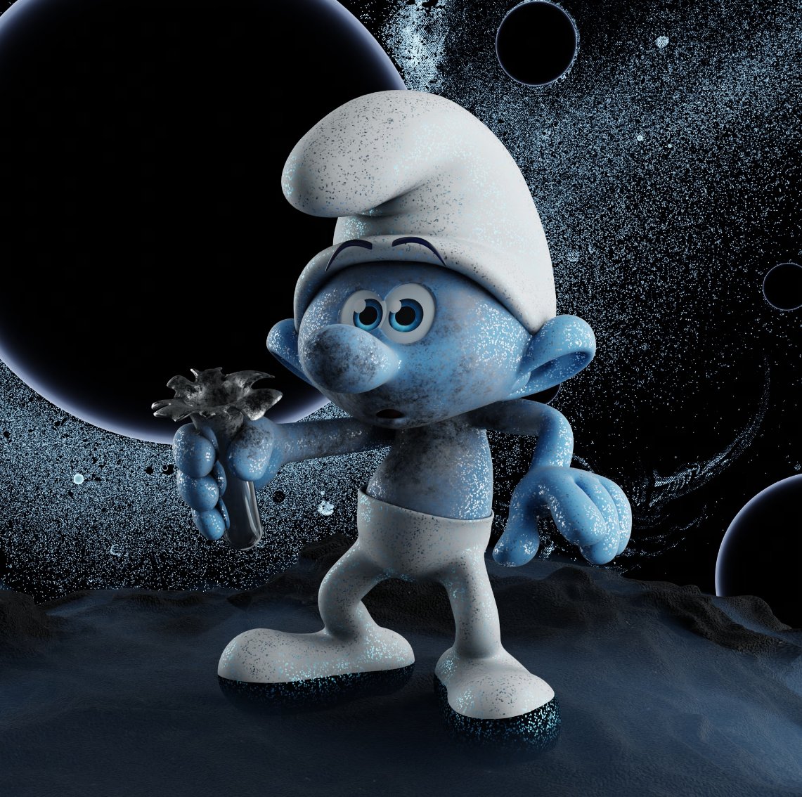 Clumsy Smurf Wallpaper Smurf Illustration, Hefty Smurf Smurfette