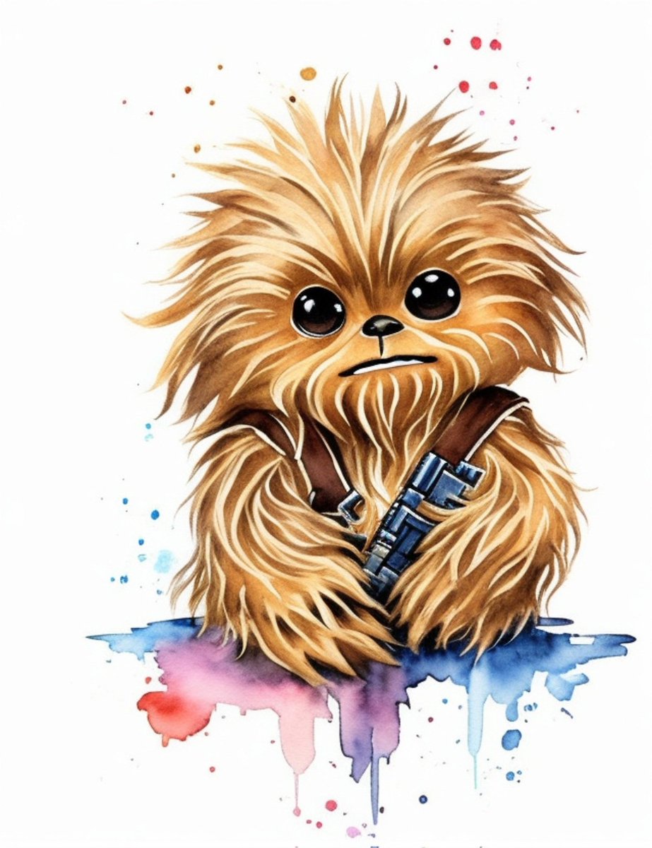 Baby Chewbacca Art Baby Chewbacca For A Star Wars Nursery!