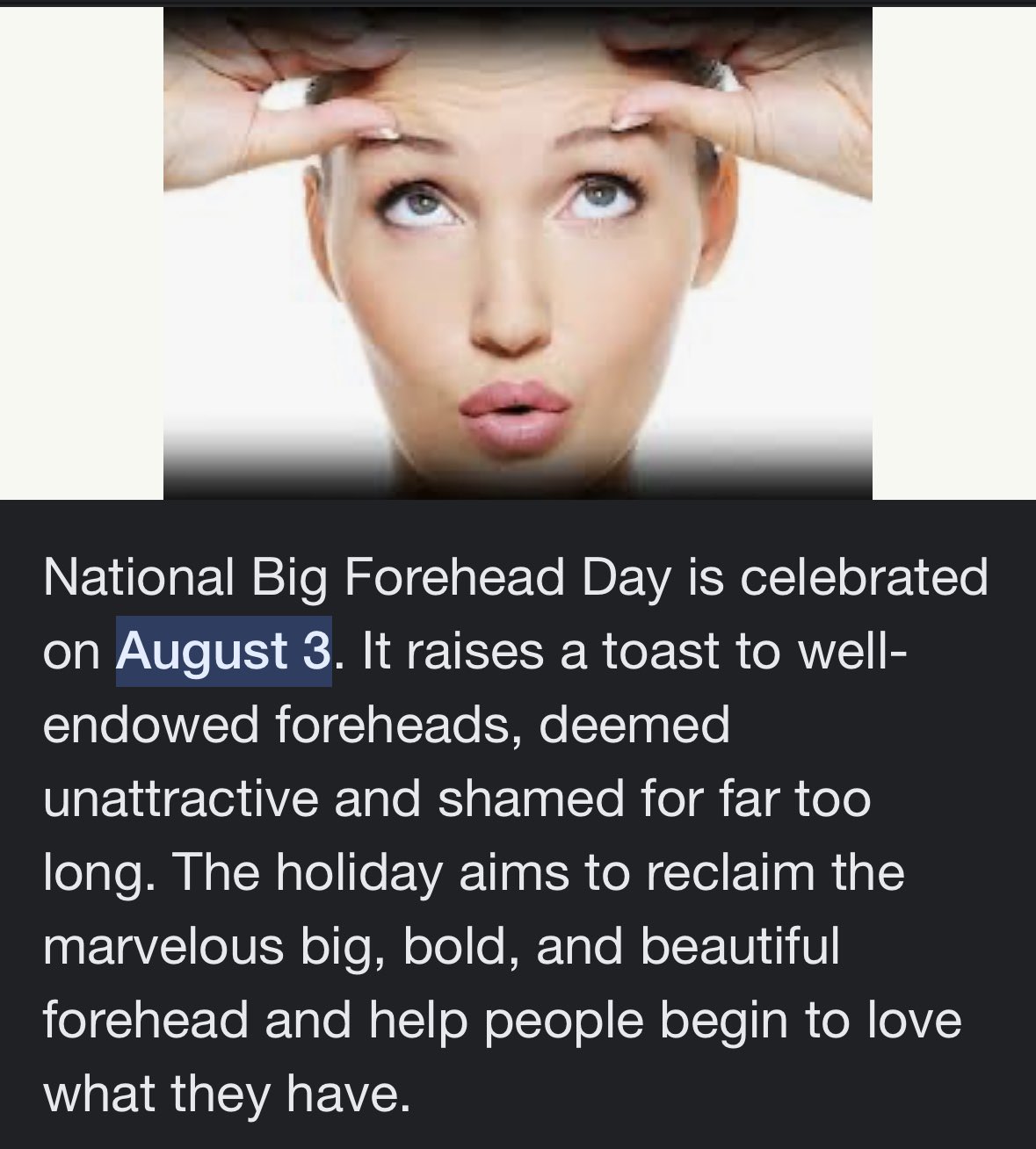 Big Forehead Unattractive