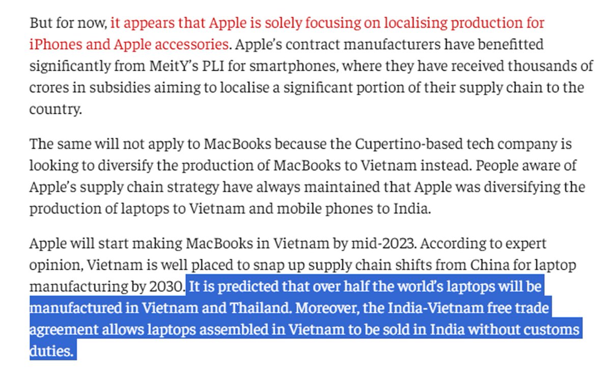 Yesterday, India announced it is "restricting" the import of laptops ...
