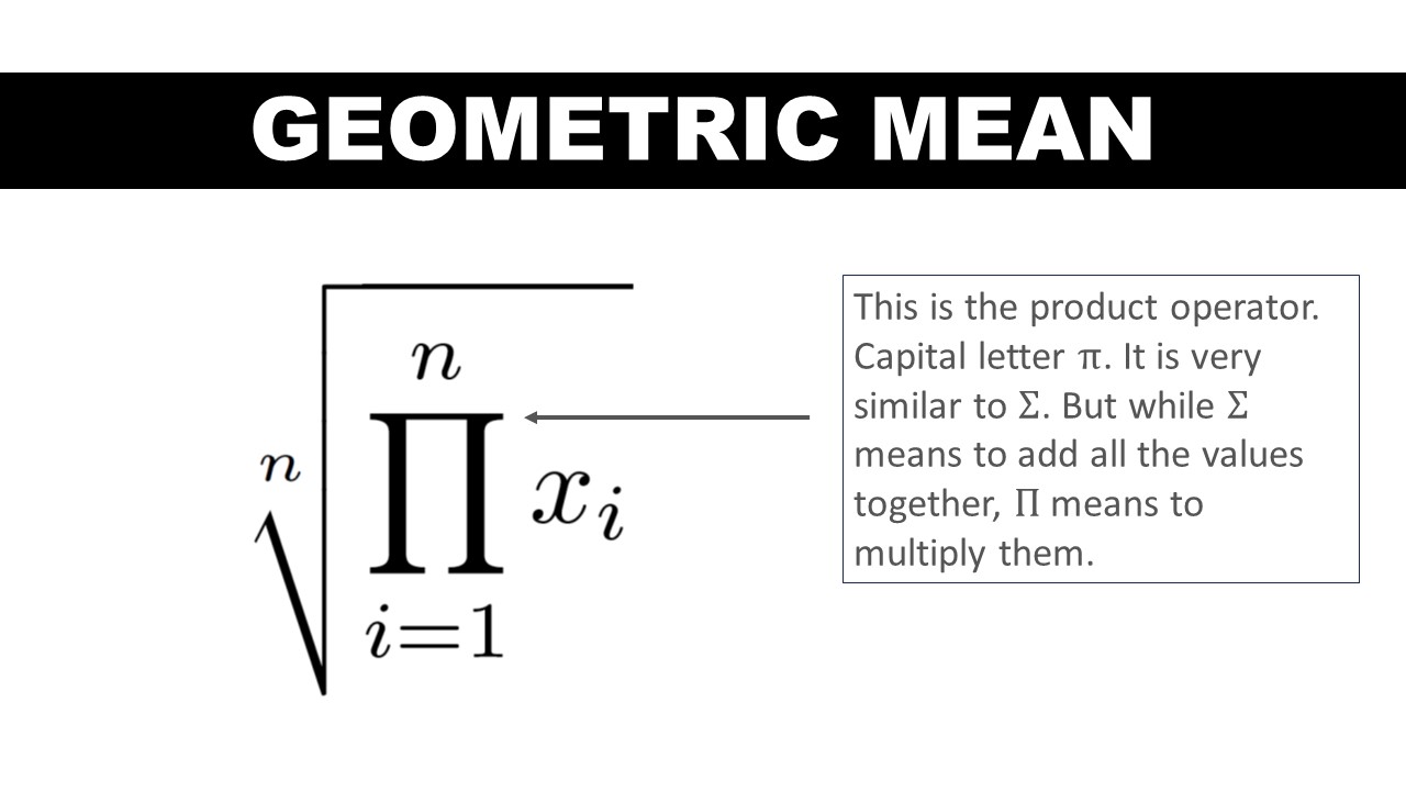 Geometric Mean Formula