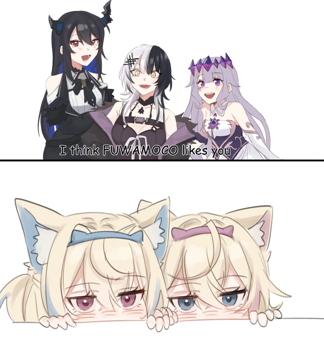 「fuwa fuwa and moco moco 🩷💙 #ShiorinSketch #RavenCrafts #b」Mittsu 🦈 Comms Closedの漫画