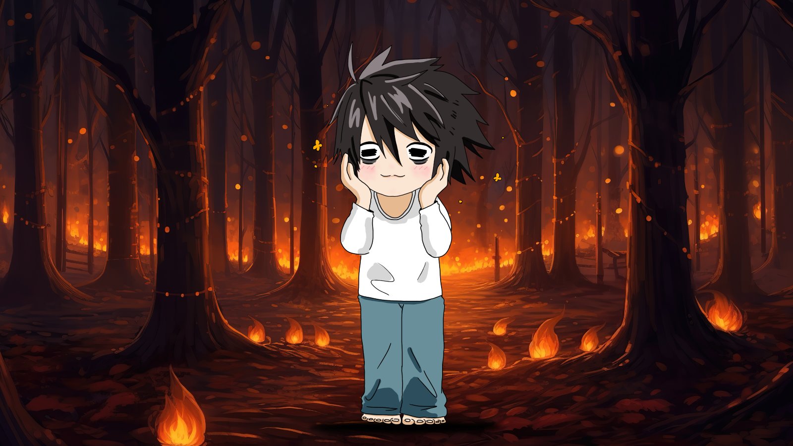 Death Note L Chibi Wallpaper