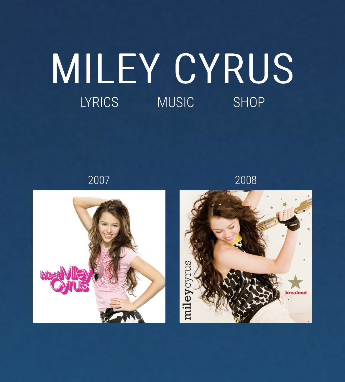 Breakout Miley Cyrus Album Cover