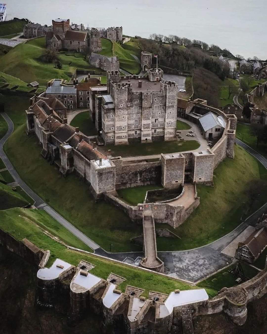 Dover Castle Birds Eye View