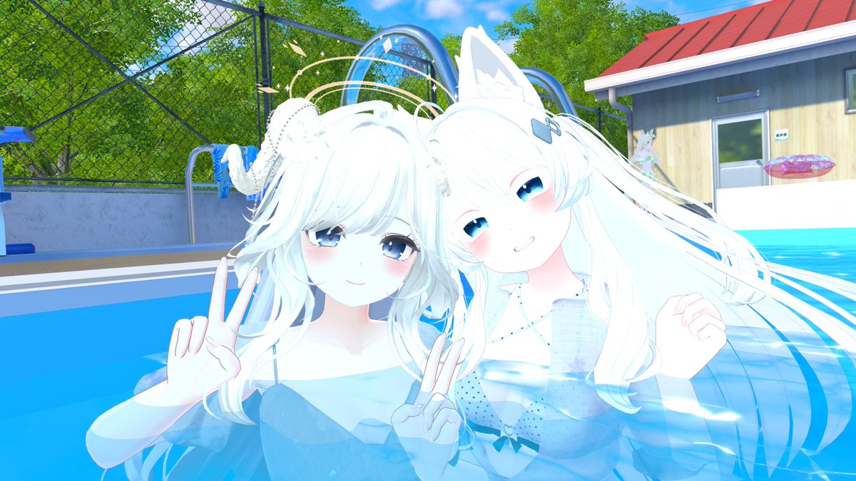 「みんなとっても可愛かったー!!②#VRC水着集会2023 」|white_lilyのイラスト