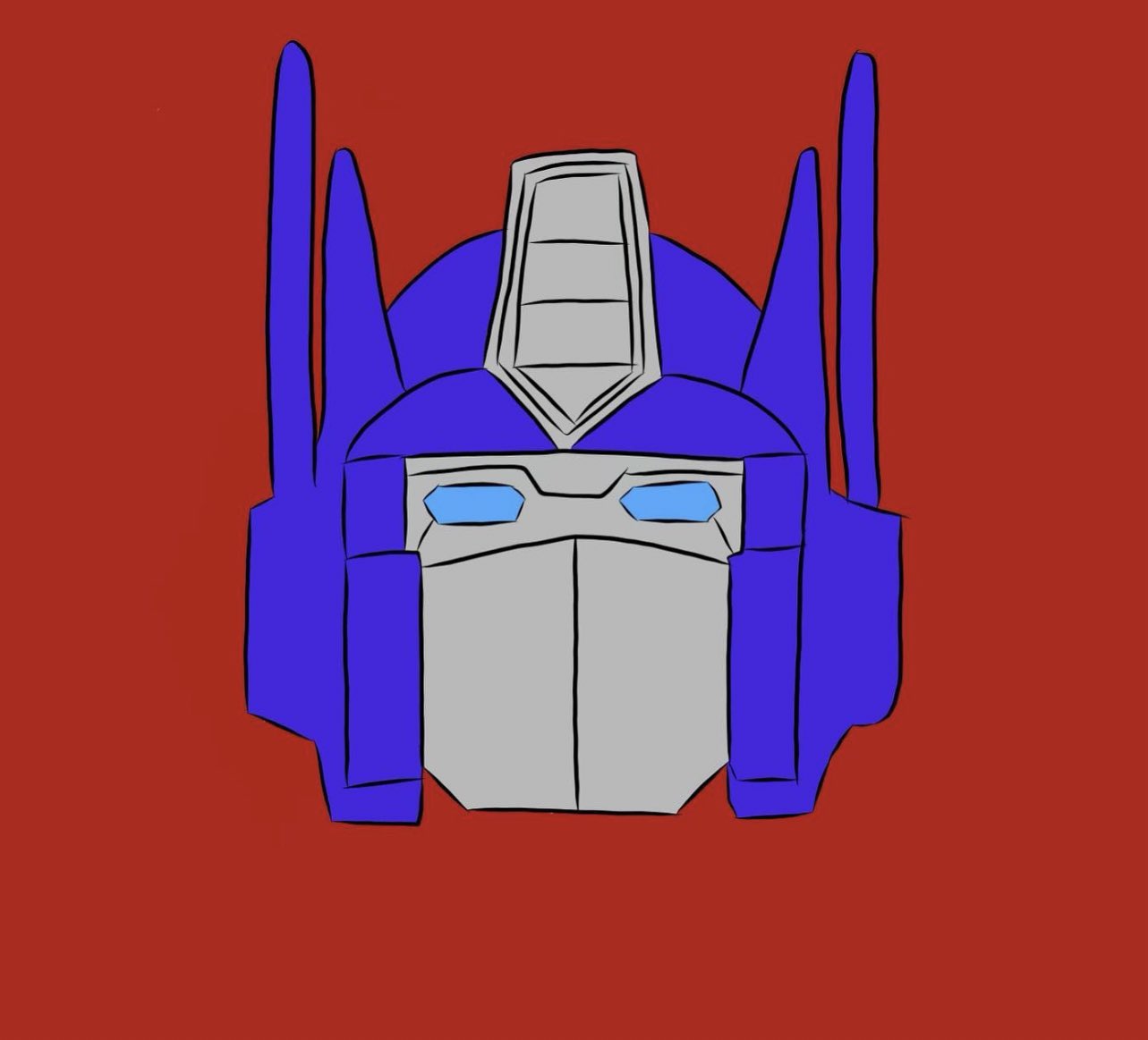 Transformers Drawings Optimus Prime Head