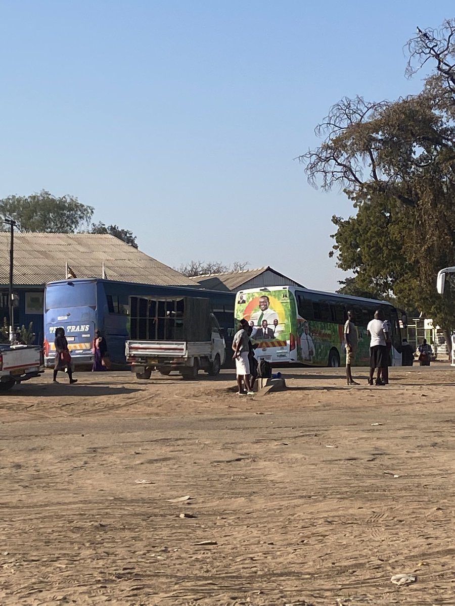 Buses this morning in Gokwe preparing to travel 236 kilometers to ...