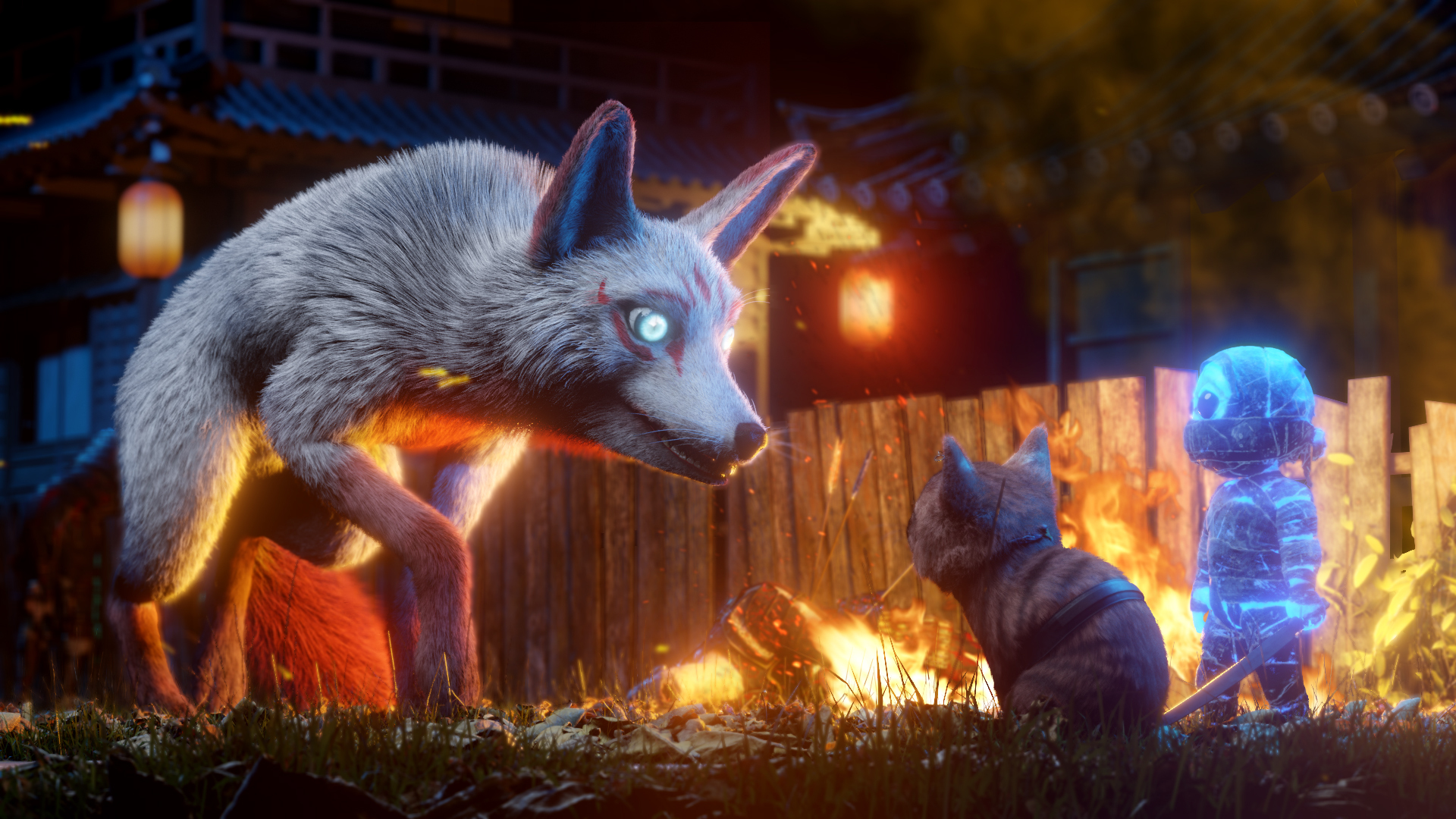 Fox Kitsune Art Japanese Warrior