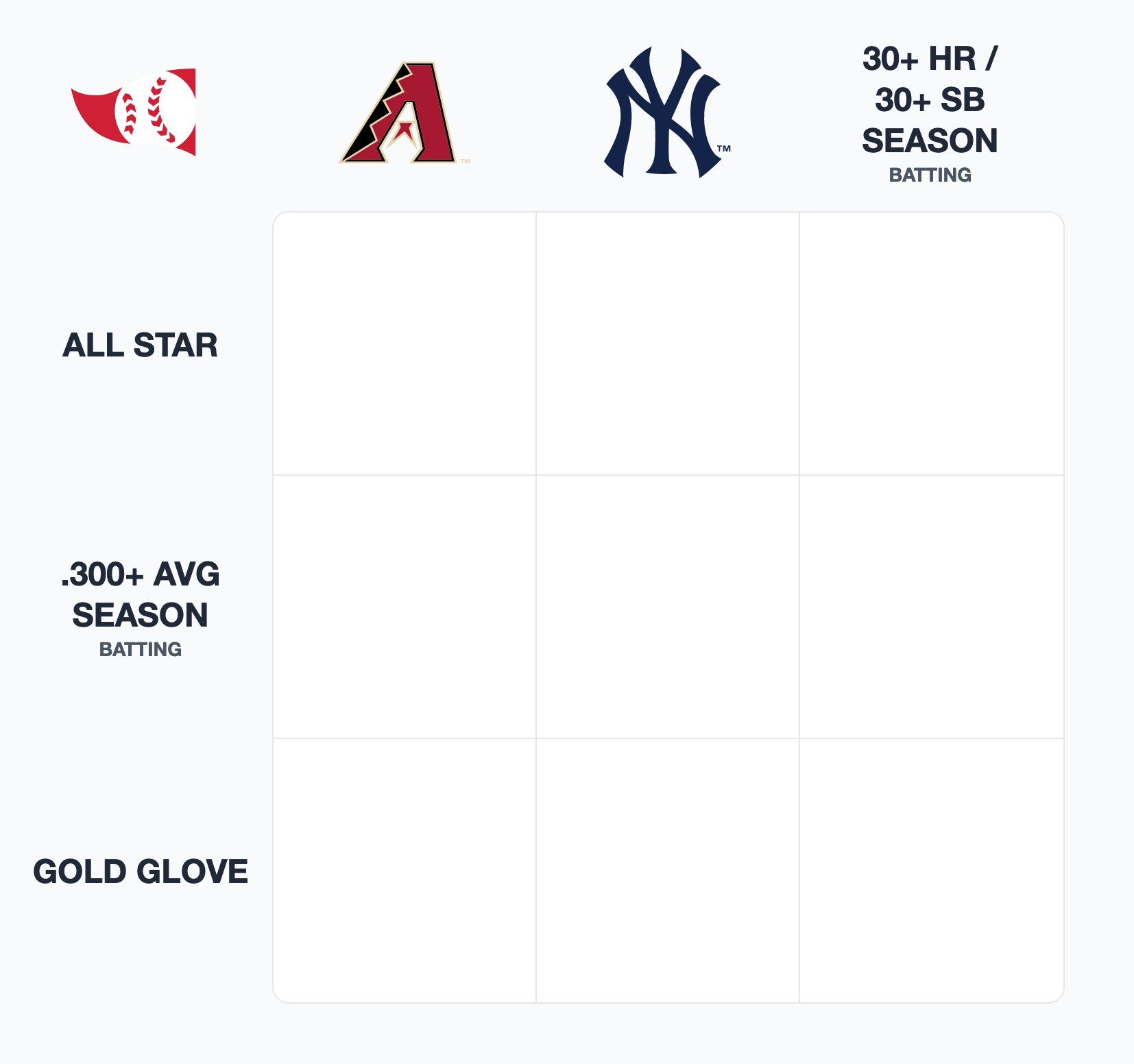 Immaculate Grid MLB Game Adds List Of All Possible Answers, 60% OFF