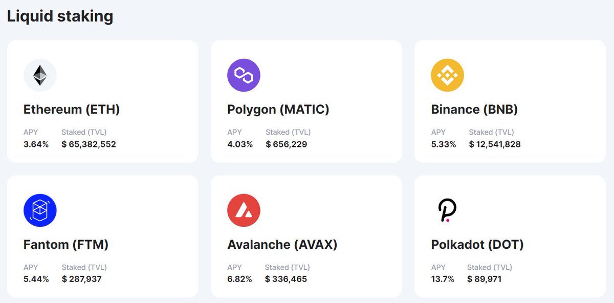 When choosing a Liquid staking provider you should look for one with ...
