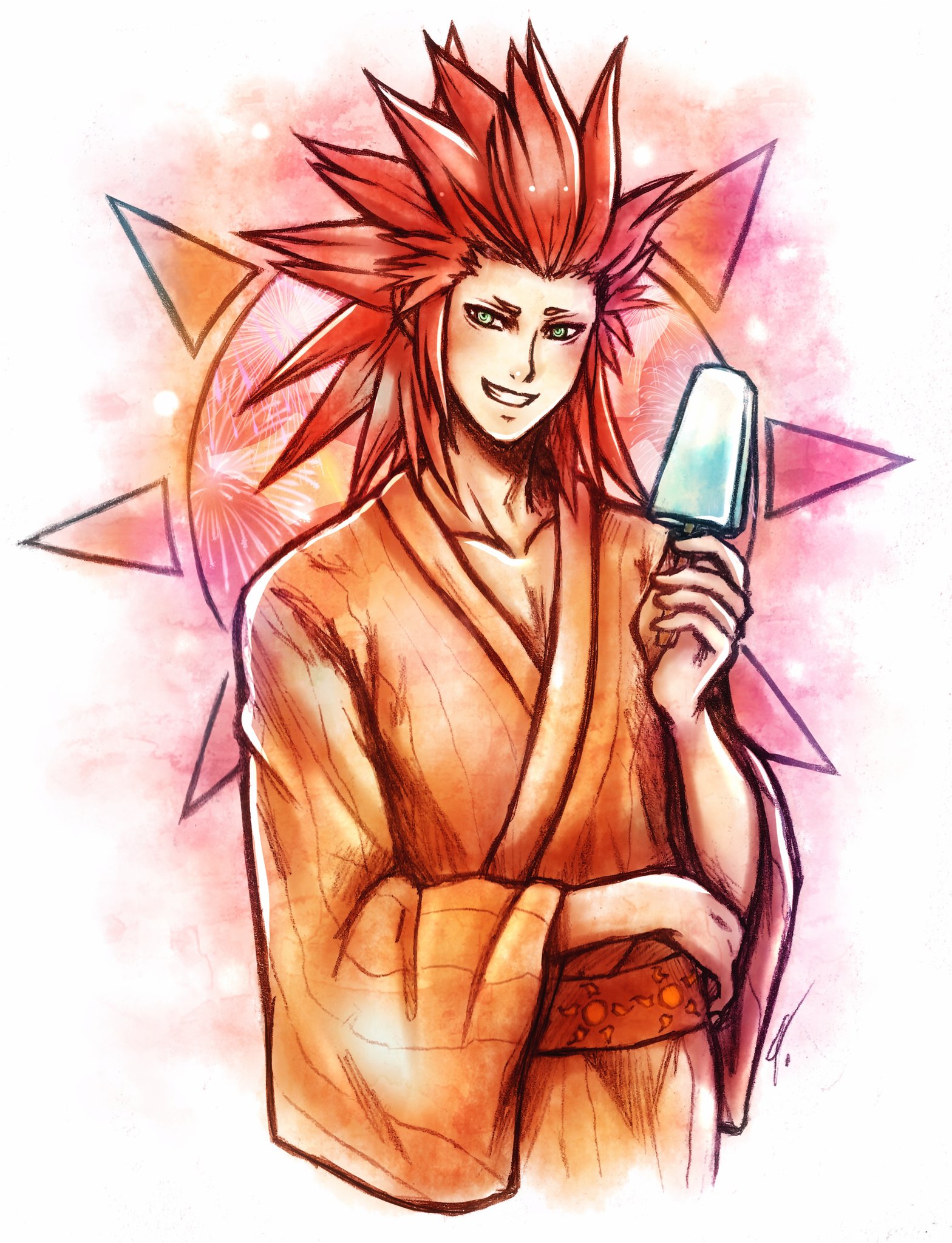 Kingdom Hearts Axel Drawing