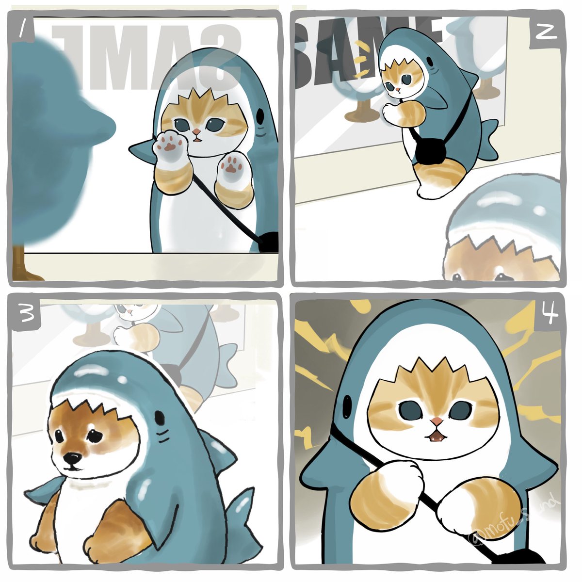 「サメ…わん?」ぢゅの🐈の漫画