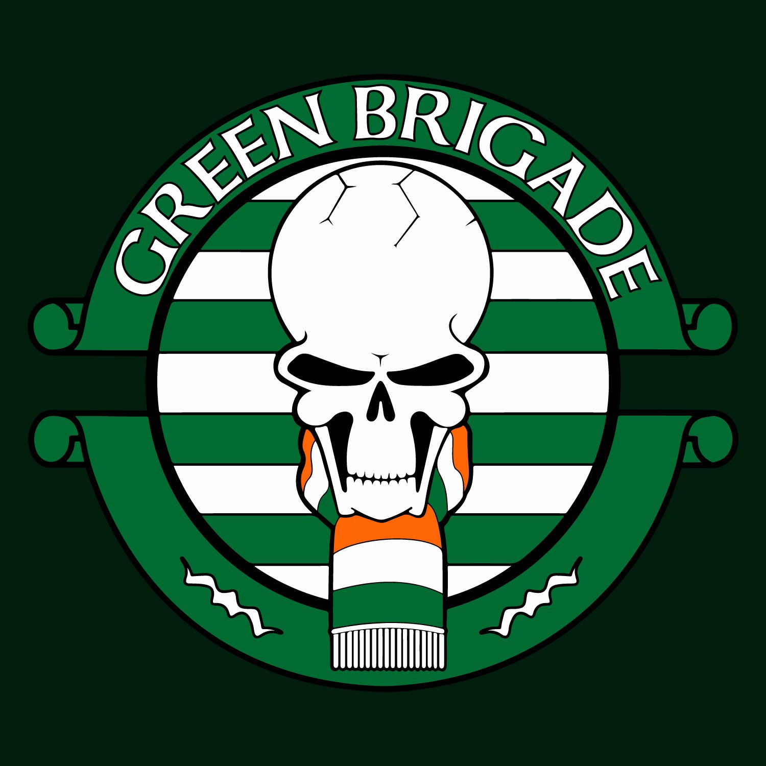 Green Brigade Logo Celtic Fans Green Brigade Set Off Editorial Stock