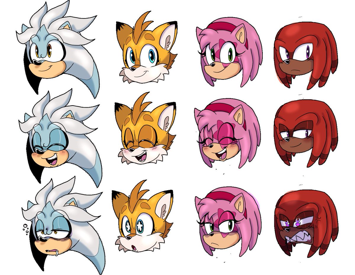 Some mini expression sheet of other characters of the starburst au, as ...
