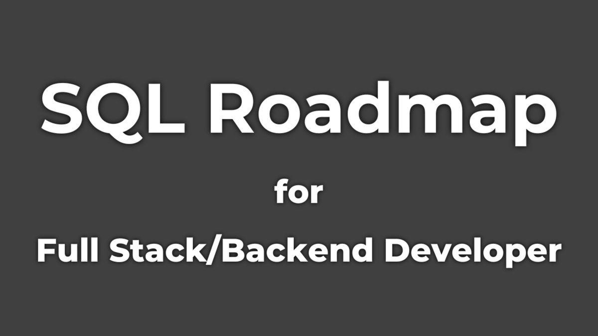 SQL is the most demanded skills in a backend (or fullstack) engineer ...