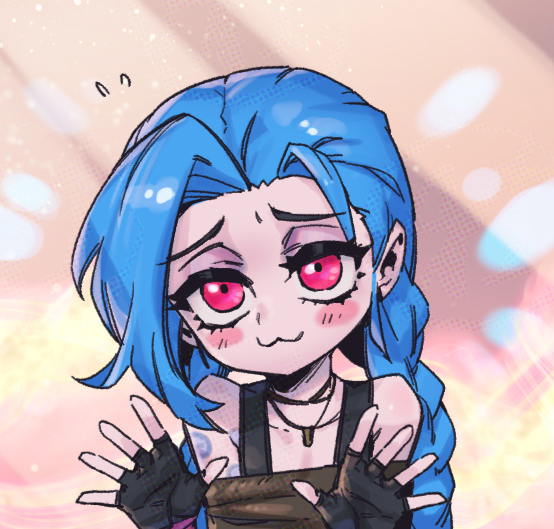 「jinx (league of legends) blue hair」Fan Art(Popular)