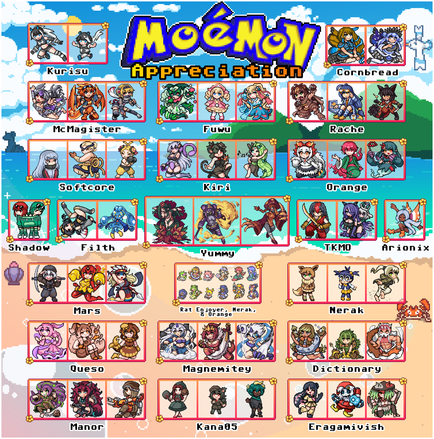 Moemon Sprite List