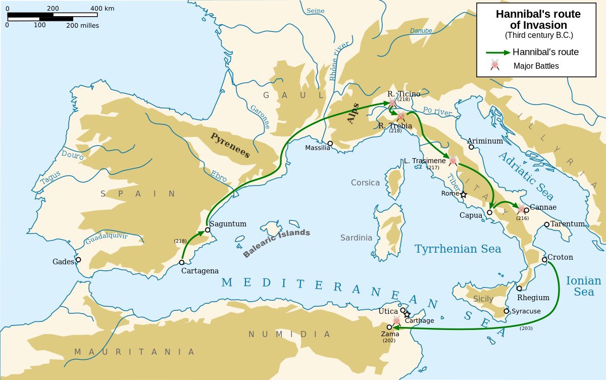 2,240 years ago, Hannibal Barca met the Roman army on the plains near ...
