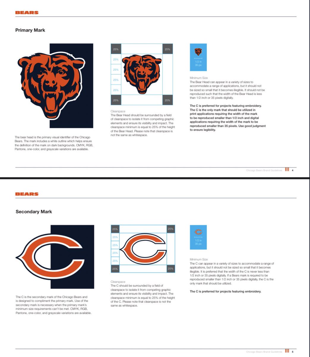 Alternate Chicago Bears Logo Men's New Era White Chicago Bears