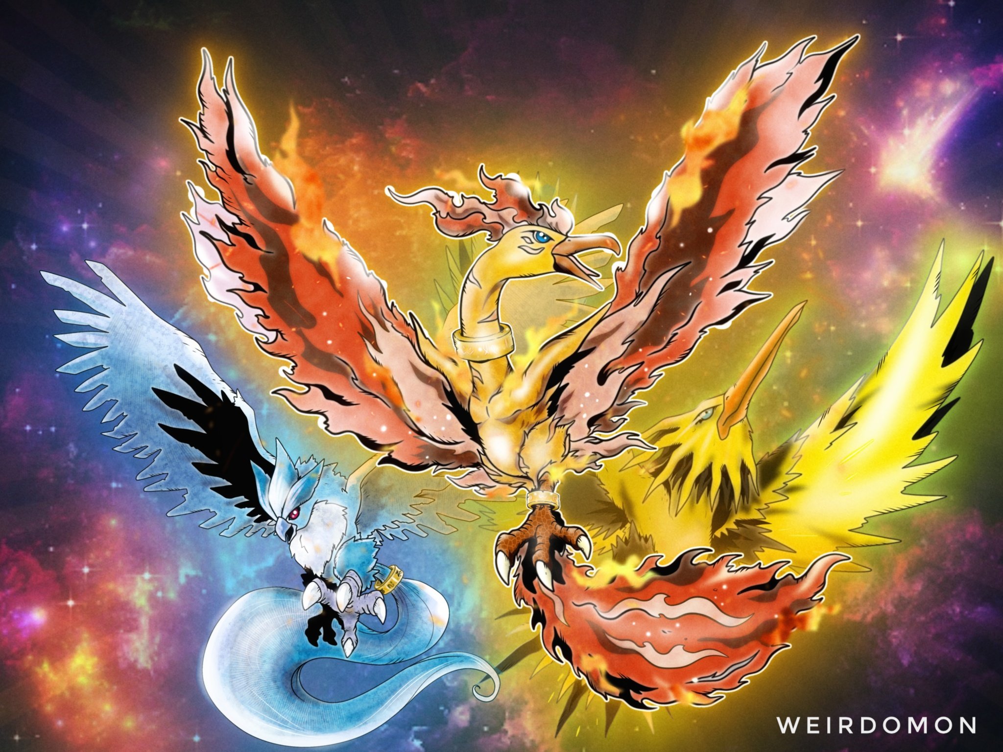 Pokemon Legendary Birds And Lugia