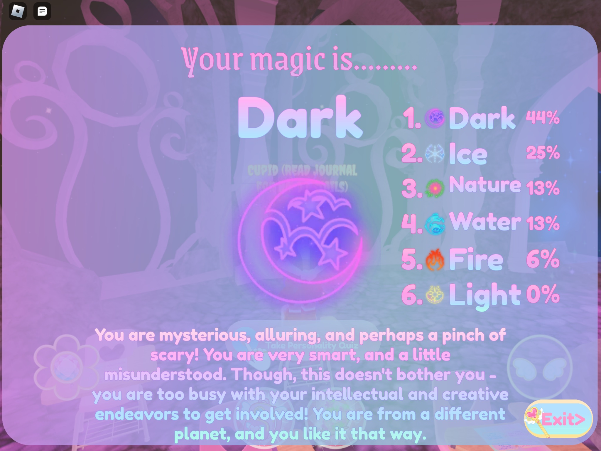 Ice Element Personality