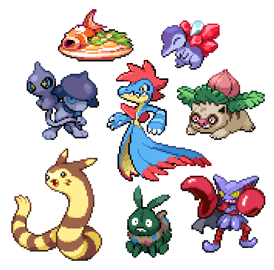 「some of my sprites for pokemon infinite 」|sillyworldのイラスト