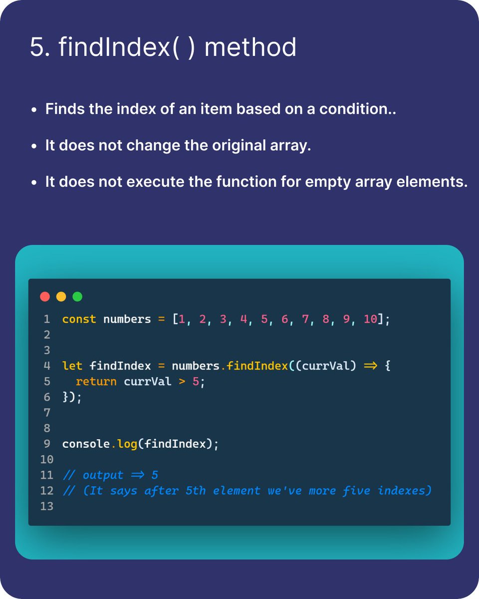 Array Methods in Javascript Part 2 A thread 🧵 - Thread from Sajid ...